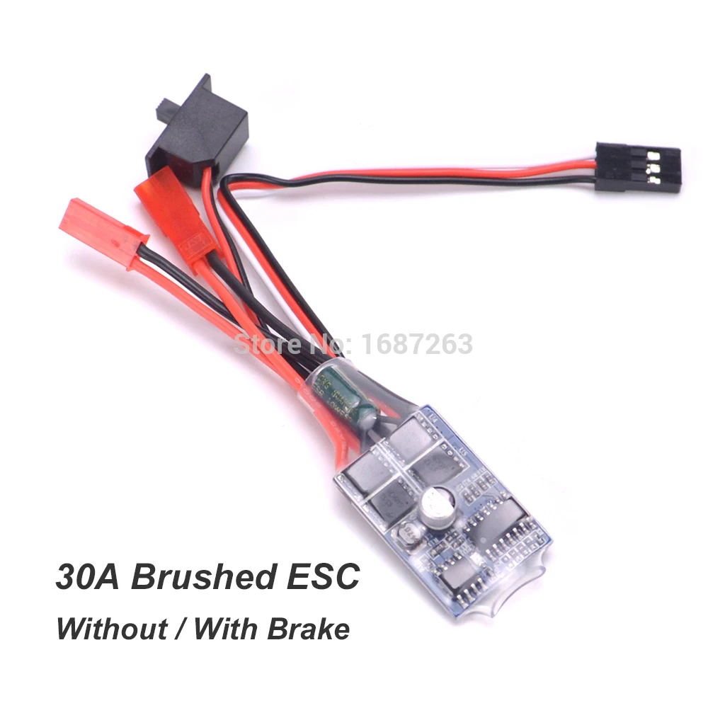 RC Car 30A ESC Brushed ESC Motor Electric Speed Controller without ...