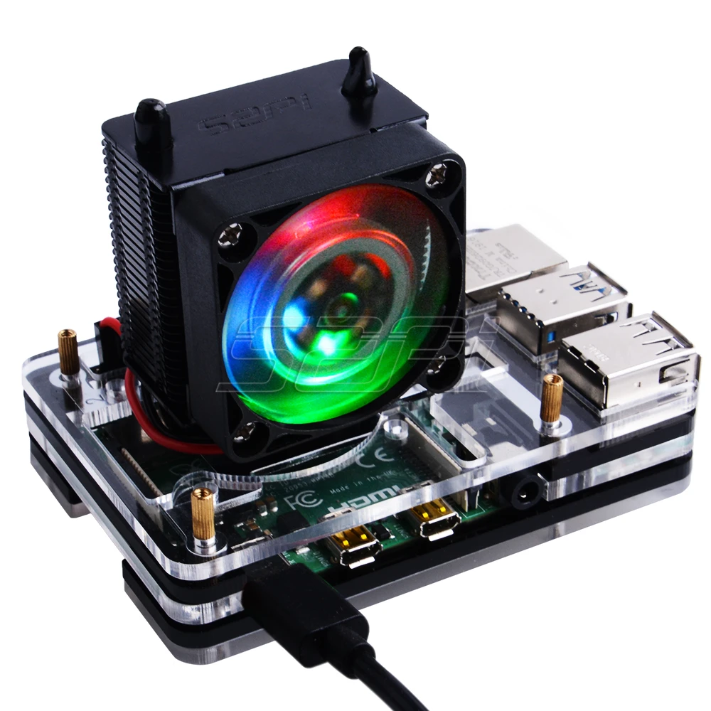 e Raspberry Pi 3 Modello B Nero GeeekPi Ice Tower Ventola di ...