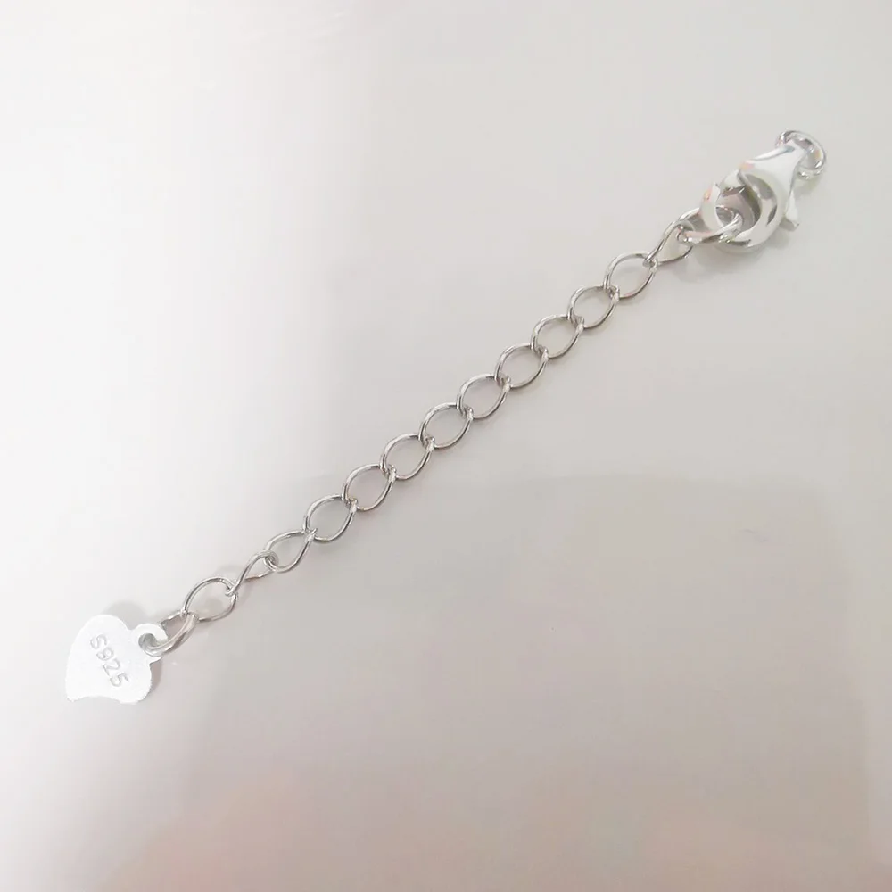 Solid 925 Sterling Silver Lobster Trigger Clasp With Extender Chain ...