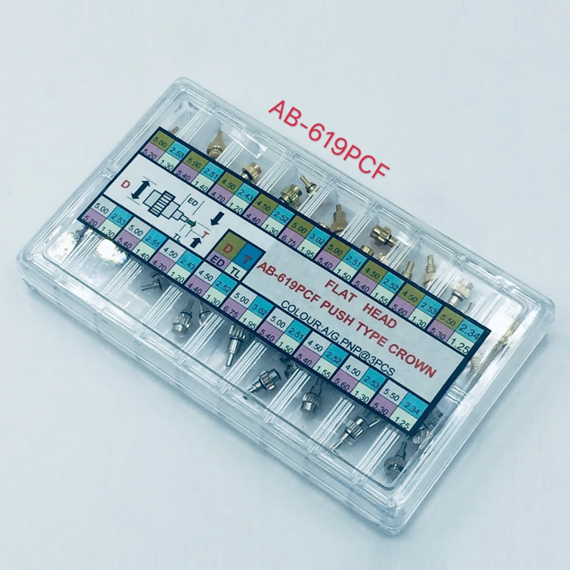 54pcs Push Type Watch Crown Chronograph Button Drive in Watch Pusher ...