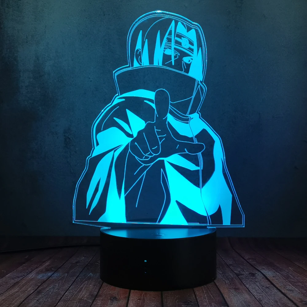 Home & Garden Anime Naruto Figurines Sasuke Kakashi Room Decor 3D Night ...