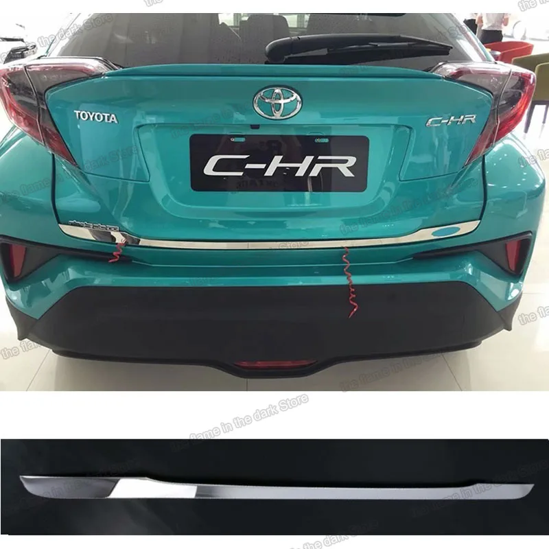 stainless steel car taildoor rear trim for toyota chr 2017 2018 2019 ...