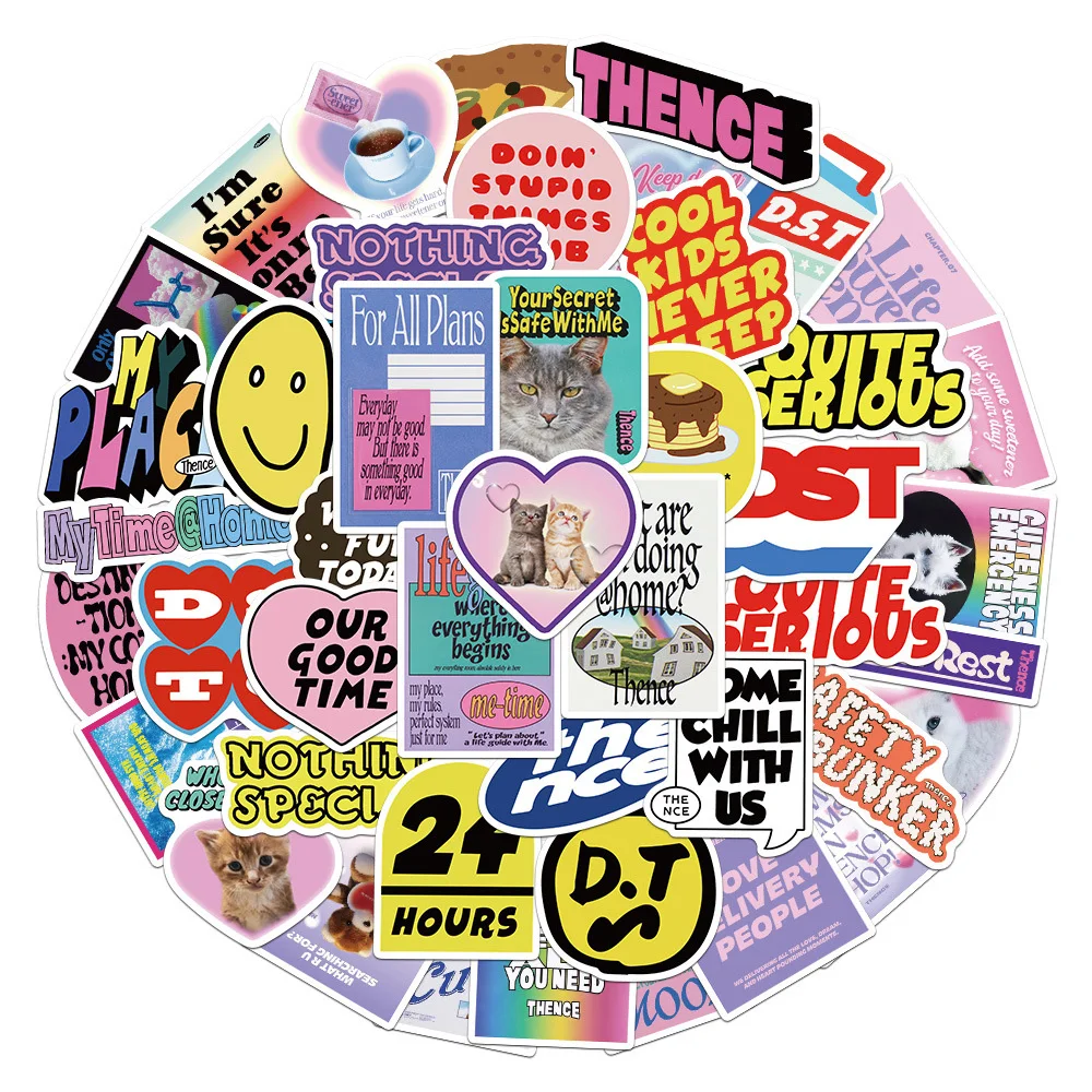 10-30-50PCS-Korea-Cute-THENCE-Decorative-Stickers-DIY-Laptop-Luggage ...
