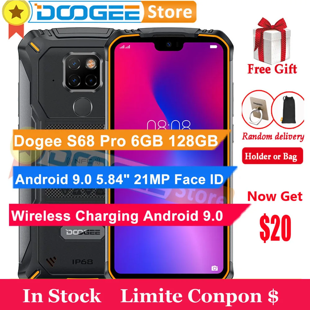 Doogee teléfono inteligente S68 Pro, móvil de 6GB y 128GB, Android 9,0 ...