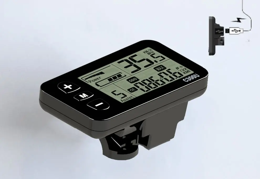 Bigstone IntelligentLCD C300U Display Electric Bike Instrument Monitor ...