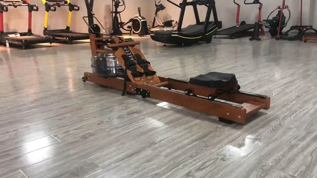 folding wooden water rower home gym equipment row – SmeshMega.com