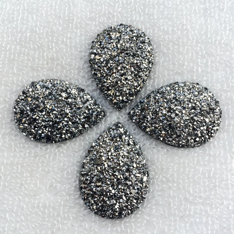 10pcs Mineral surface Resin Tear drop Rhinestones Applique Strass Non ...