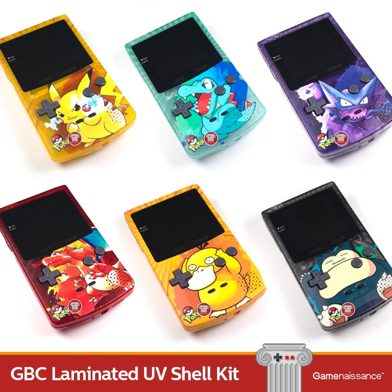 Custom Gbc Backlit Rechargeable Mod! Orange PIKA Model Gameboy Color ...