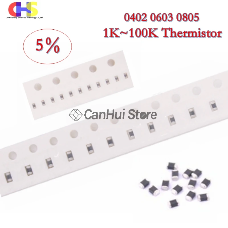 20 개 0402 0603 0805 5% NTC SMD 서미스터 1K 2.2K 2K 3.3K 4.7K 6.8K 10K 15K ...