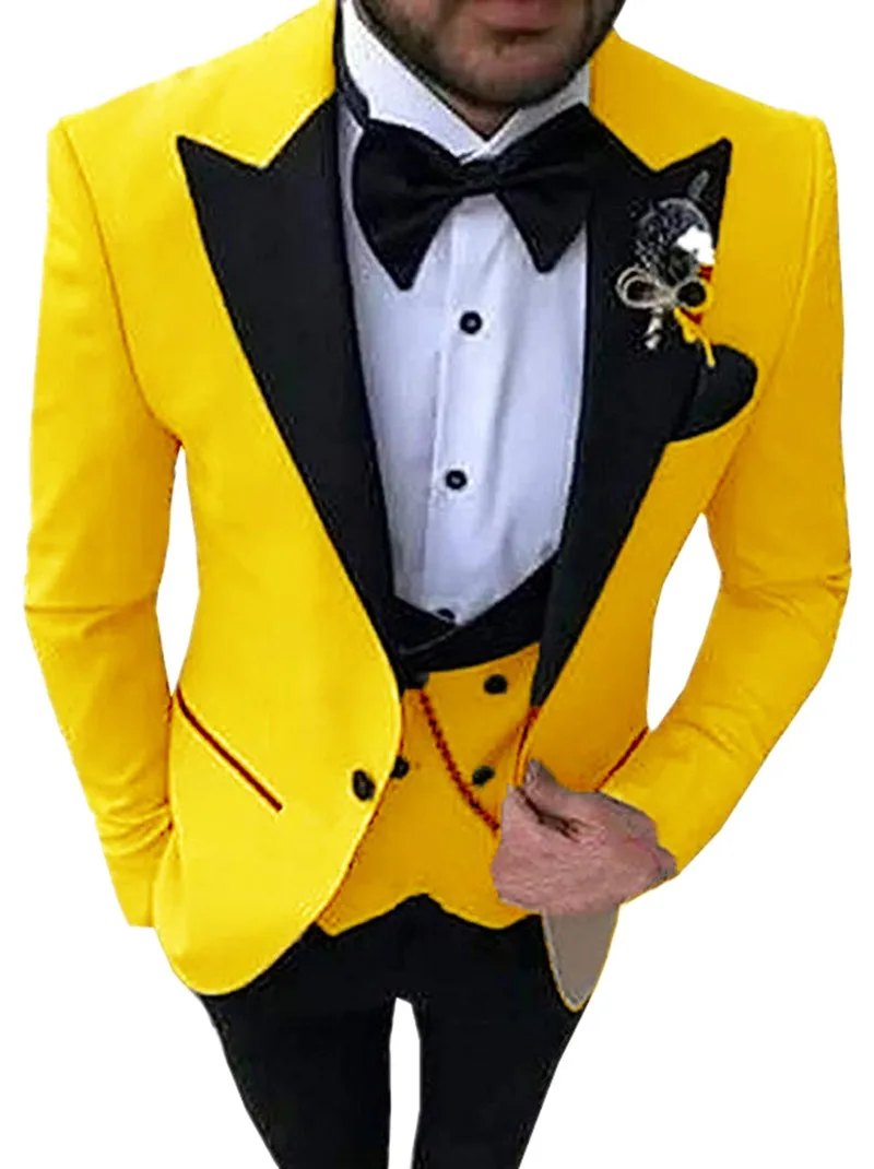 Black Suit Yellow Bow Tie