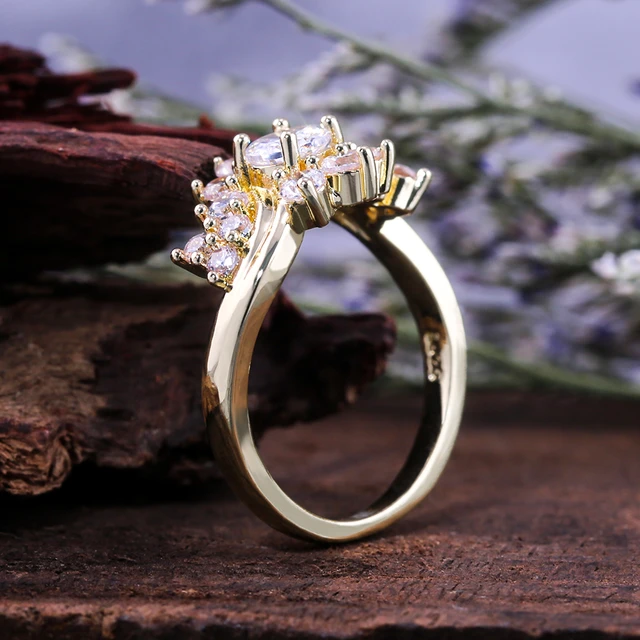 Flower Shaped Engagement Ring