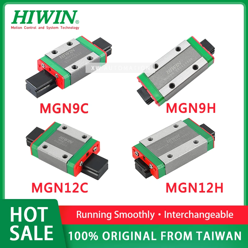 Alloy Steel Genuine HIWIN MGN9C MGN9H MGN12C MGN12H Linear Guide Block ...