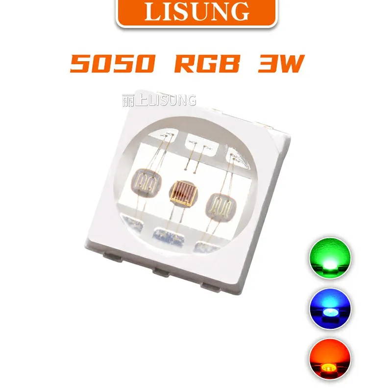 High Power 3W 5050 RGB LED SMD Super Bright 3w Led Diode 5050 Rgb Red ...
