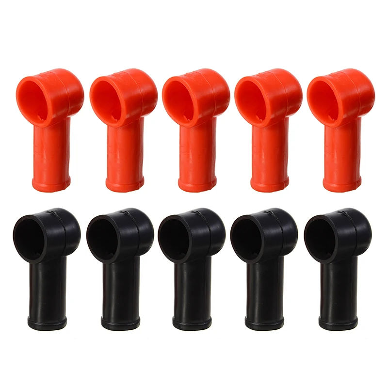 10pcs PVC Battery Terminal Protective Covers Round Insulating Caps ...