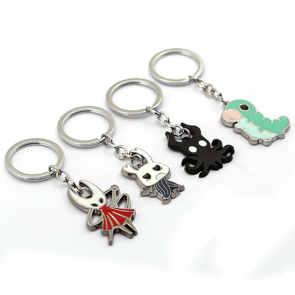 Game Hollow Knight Keychain For Men Women Cartoon Metal Octopus Pendant ...