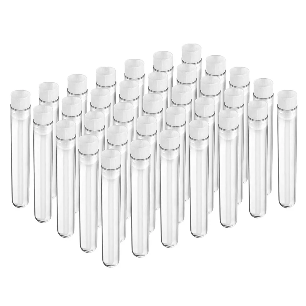 50Pcs-Pack-12x100mm-Transparent-Laboratory-Clear-Plastic-Test-Tubes ...