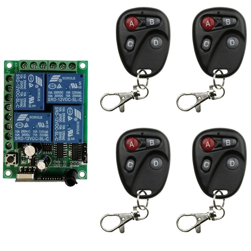 4-Channel-DC-12V-24V-4-CH-4CH-RF-Wireless-Remote-Control-Switch-System ...