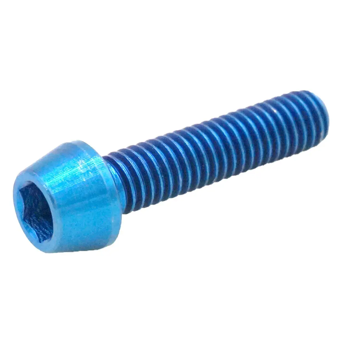 Lot 4 M6 X 25mm Blue Tc4 Gr5 Titanium Alloy Allen Hex Screw Taper Cone lot-4-m6-x-25mm-blue-tc4-gr5-titanium-alloy-allen-hex-screw-taper-cone