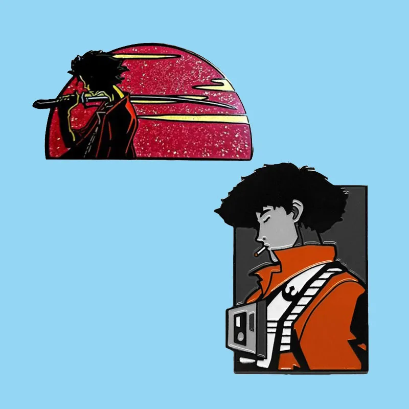 Cartoon-Anime-Cowboy-Bebop-Spike-Hard-Enamel-Brooch-Pins-Badge-Collar ...