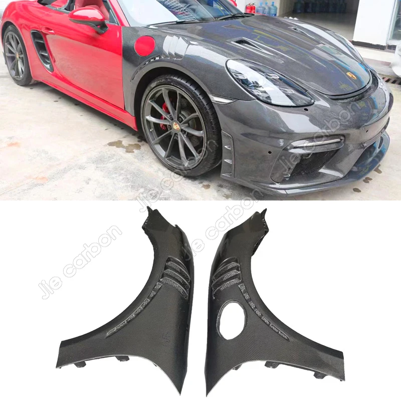 Frp+carbon Fiber Side Fender Vent Trim Aprons For Porsche 718 Cayman ...