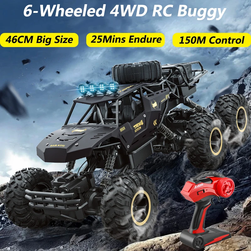 1:8 Large Six Wheel 4WD Off Road Climbing Remote Control RC Car 2.4G ...