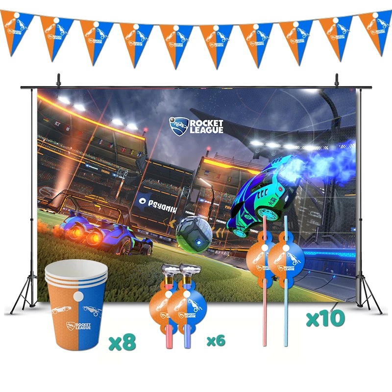Rocket League Birthday Party Decorations, Video Game, Arcade Theme ...