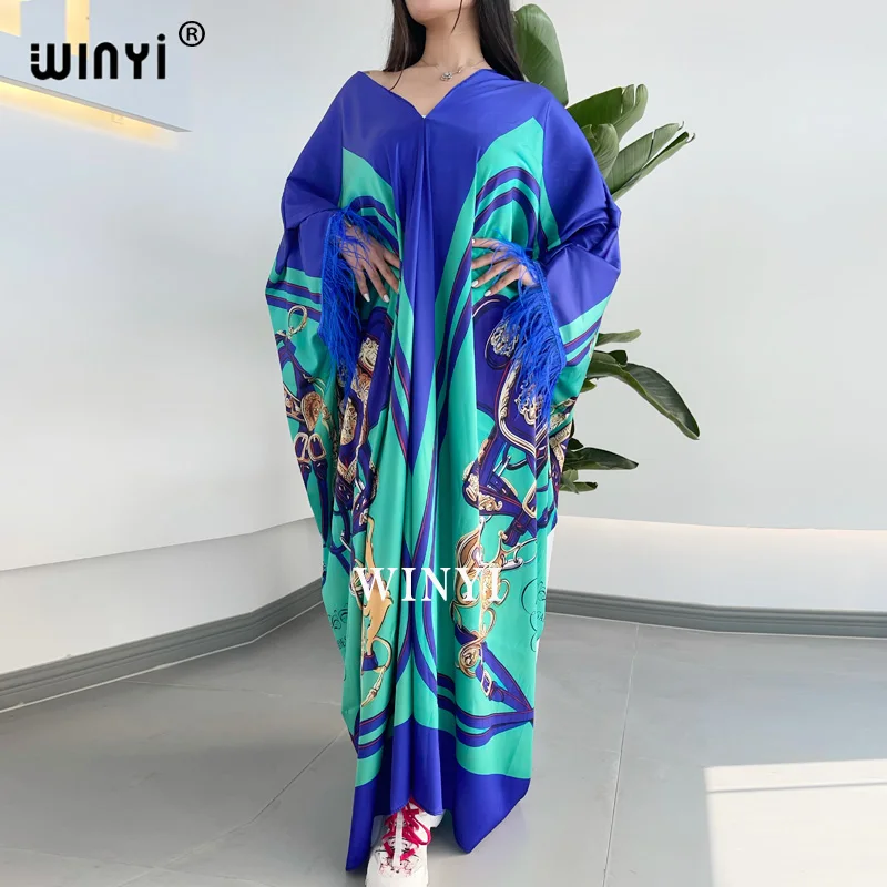 2022-WINYI-Dresses-For-Women-Dashiki-Snake-Clothes-Bazin-Broder-Riche ...