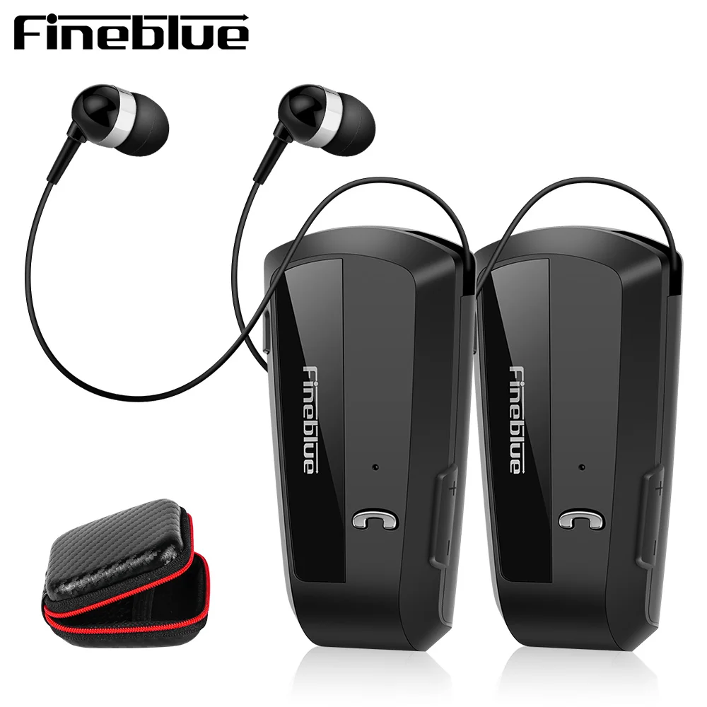2PCS Fineblue f790 BT5.0 무선 비즈니스 블루투스 헤드셋 스포츠 드라이버 이어폰 클립 스테레오 이어 버드 진동 ...