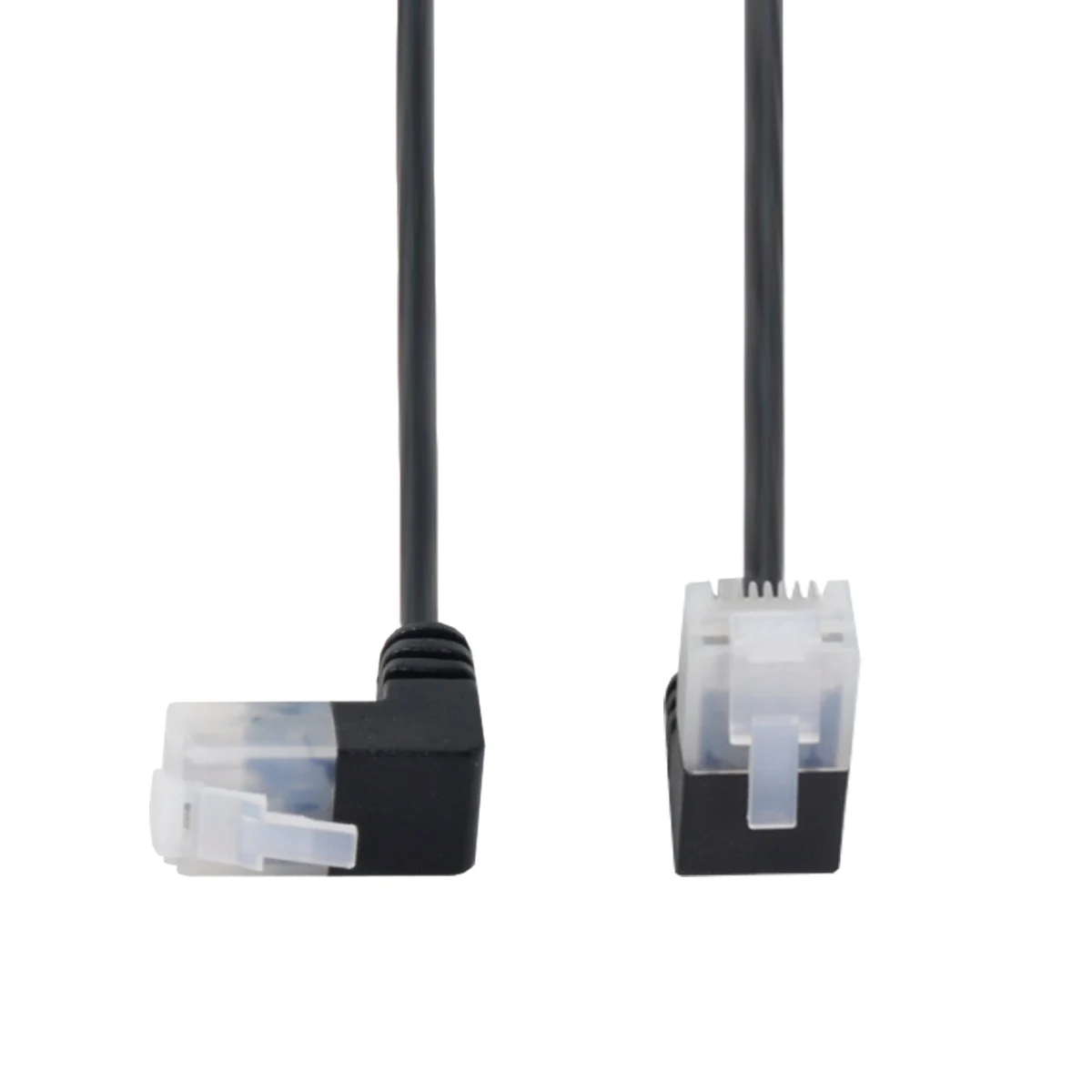 Cabo de rede utp rj45 de 25cm, cabo de 90 graus, cat6a, lan ultra fino ...