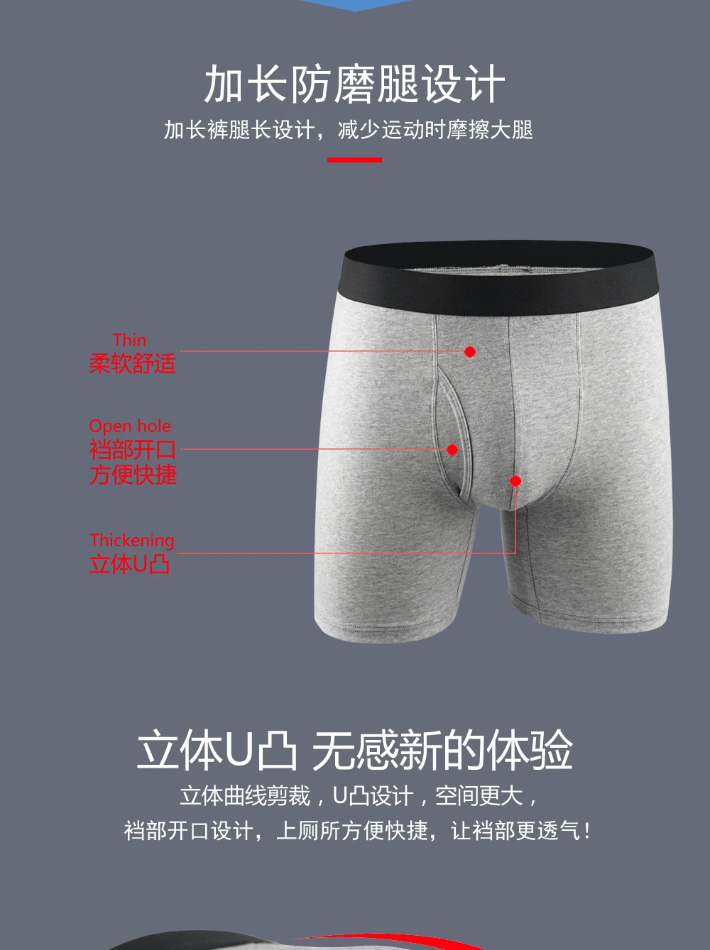 Slip Da Uomo Di Cotone Da Uomo Con Sacca, Biancheria Anteriore Da 6 ...