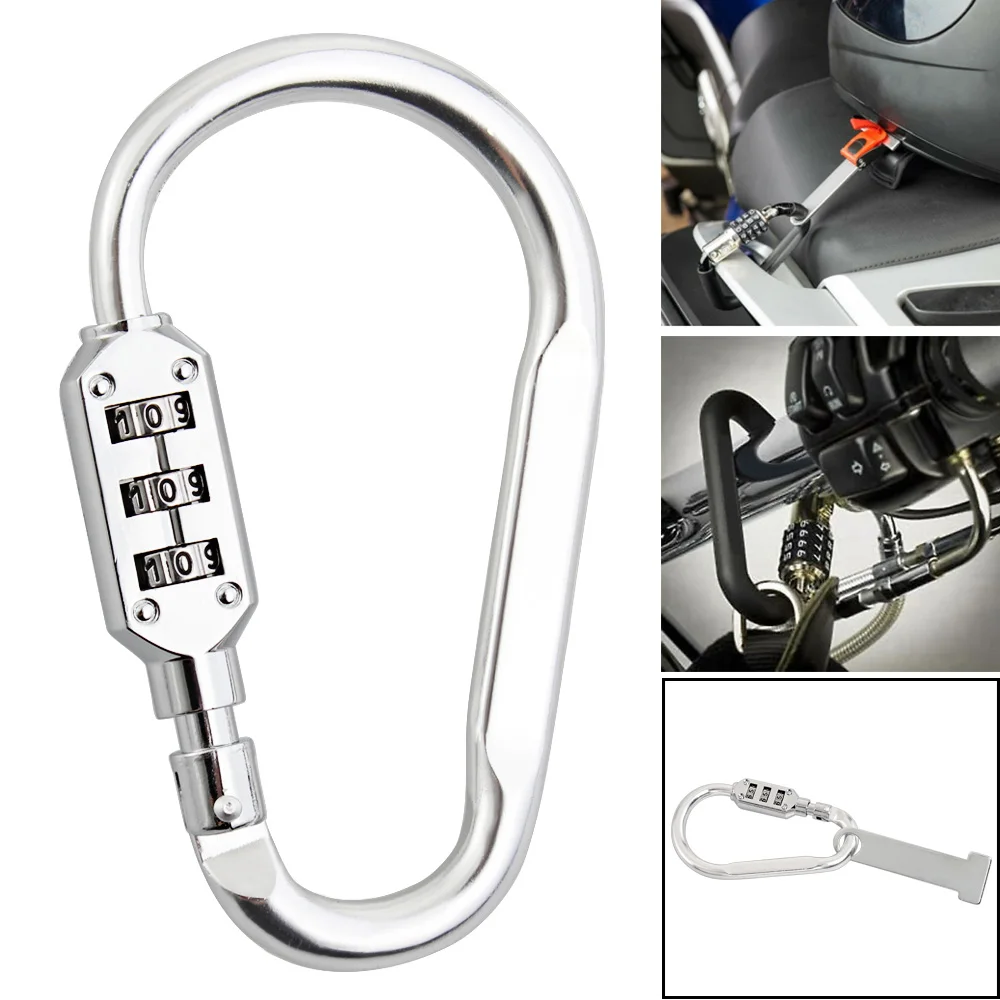Helmet Security Lock T bar 3 Digit Combination For Harley Honda Yamaha ...