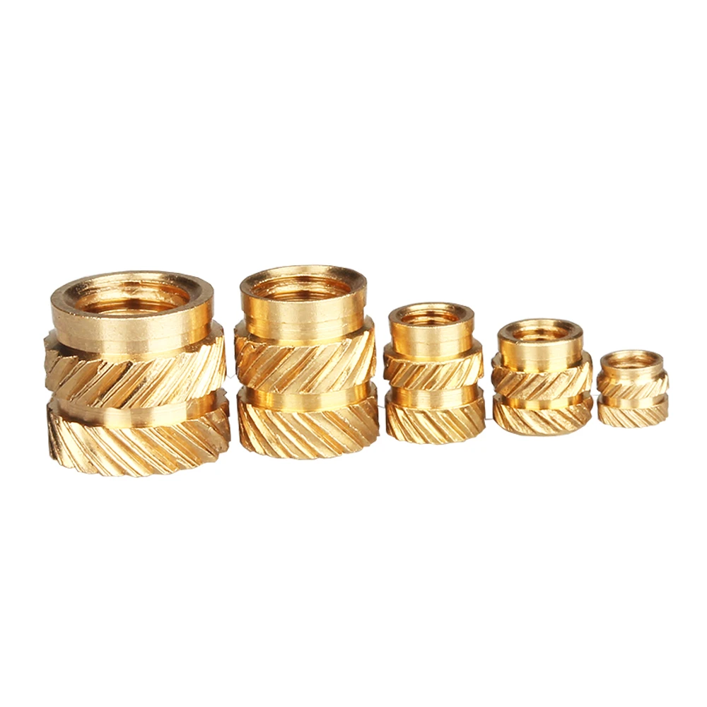 M2 M3 100pcs Insert Knurled Nuts Brass Hot Melt Inset Nuts Heating ...