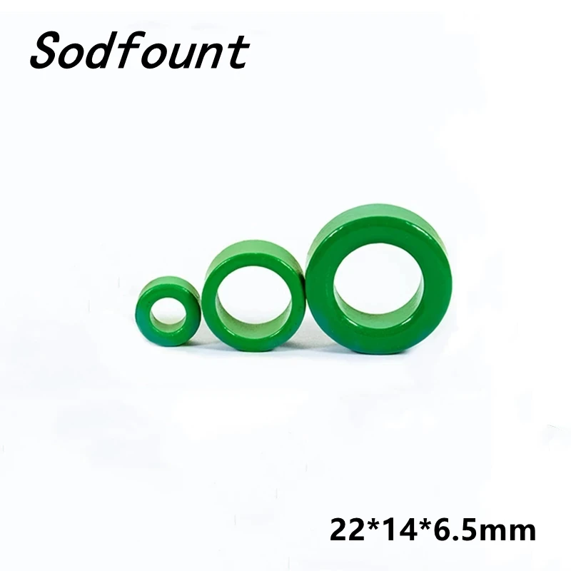 5PC Mn Zn High Conductivity Green Ferrite Core Ring 22*14*6.5mm Anti ...