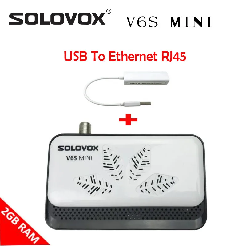 5 개/몫 SOLOVOX V6S 미니 2G RAM H.265 DVB S2 위성 TV 수신기 지원 M3U Xtr.am 줄기 mac ...
