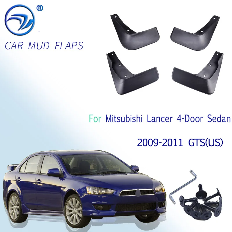 For Mitsubishi Lancer 9 2008 2011 2009 2010 Set Car Mud Flaps Sedan ...