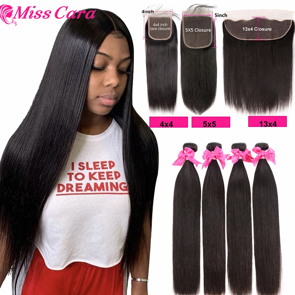 5x5 Hd Lace Closure With Bundle Peruvian Bone Straight Human Hair ...
