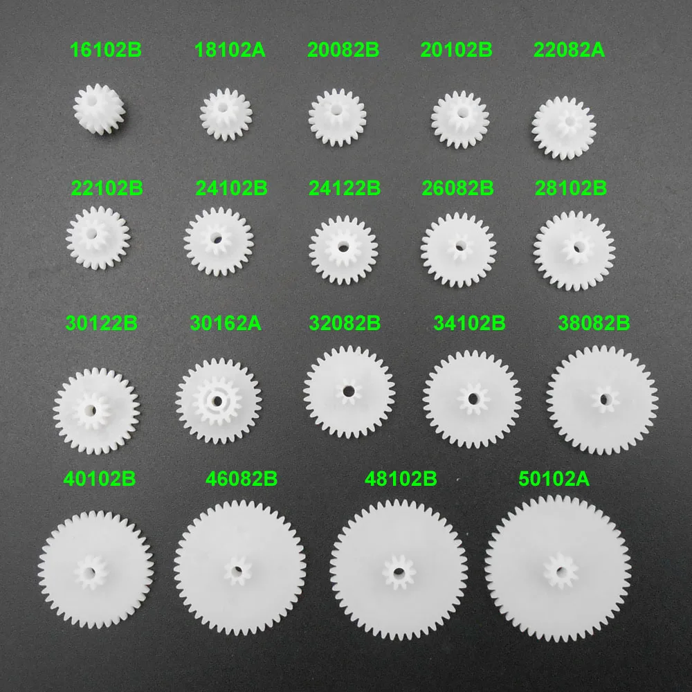 New 19Pcs/lot K007B General Plastic Gear Set Double Deck Deceleration ...