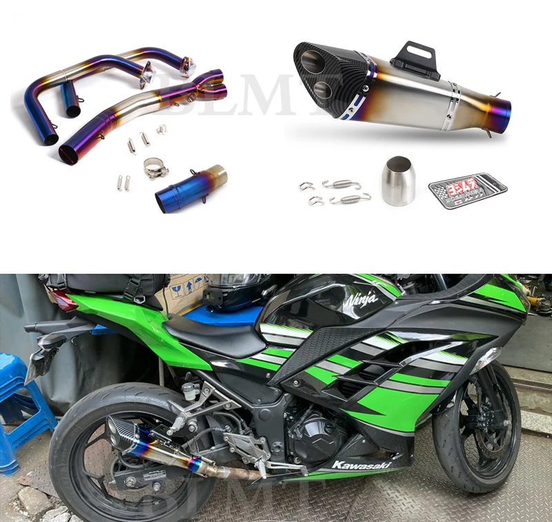 Full System Kawasaki Ninja 400 Exhaust | Kawasaki Ninja Motorcycle ...