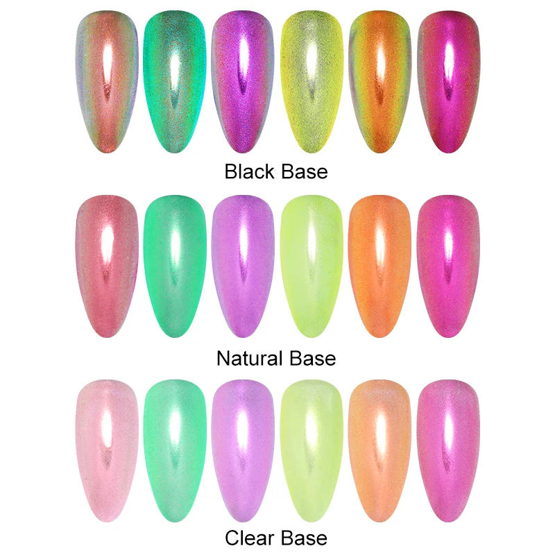 0.3g/Box Laser Nail Art Glitter Powder Sparkling Shining Pearl Nail ...