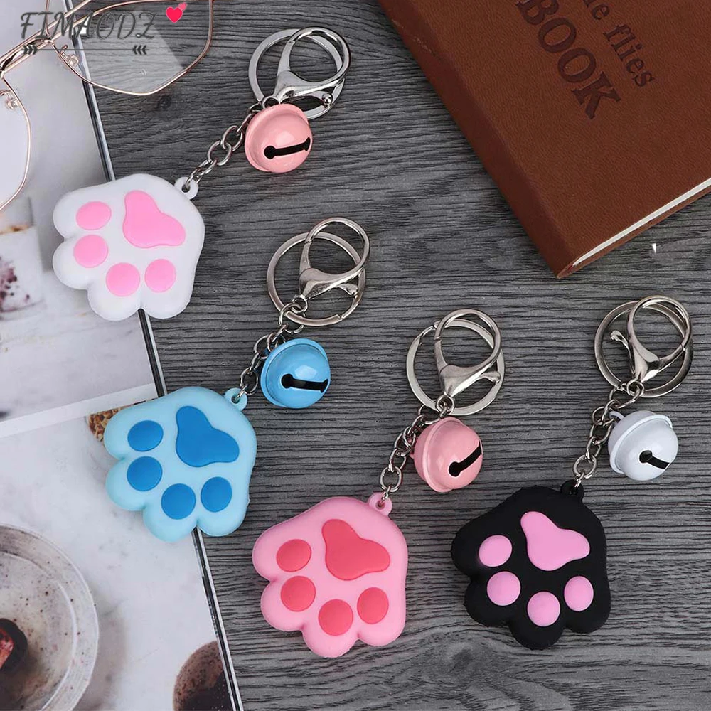 FIMAO-Cartoon-Dog-Cat-Paw-Keychain-Soft-Silicone-Creative-Animal-Claw ...