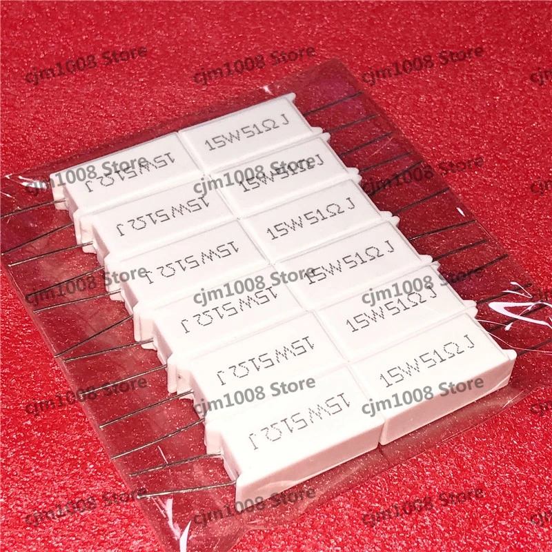 5PCS RX27-5 SQM Vertical Cement Resistor resistance 15W 1R 4.7R 8.2R ...