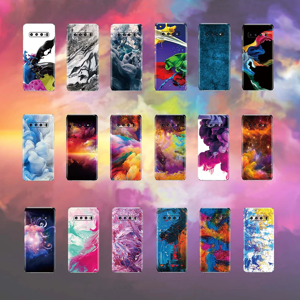 3D Colorful Watercolor Oil Paint Style Matte Skin Phone Back Wrap ...