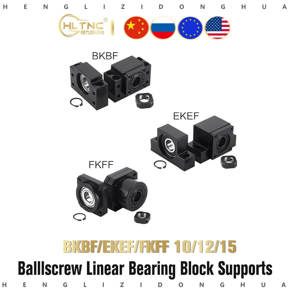 Linear bearing block BKBF10 BKBF12 BKBF15 BKBF20 BKBF25 EKEF12 EKEF15 ...