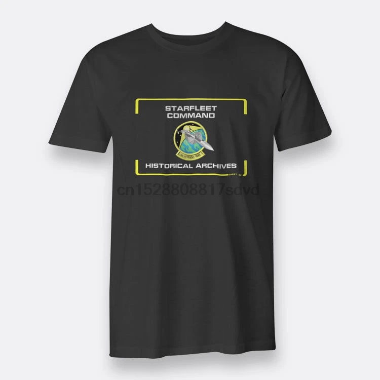 SS Botany Bay Starfleet 명령 크기 S 3XL 티셔츠 블랙 남성 코튼 티셔츠 New Mens 봄 여름 원피스 ...