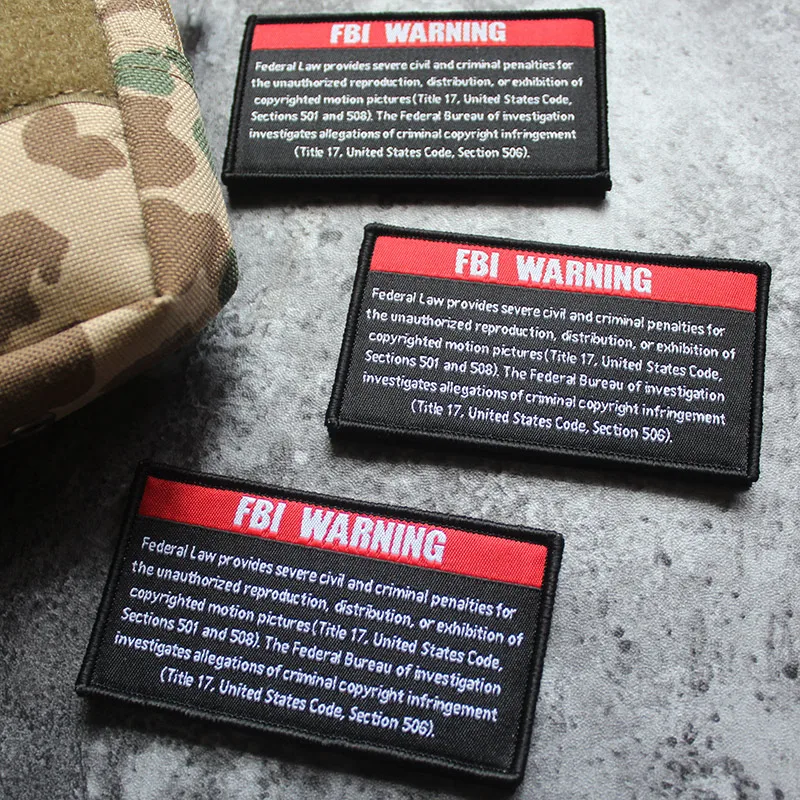 Dangerous 99 Fbi Creative Embroidery Patch Personality Funny Old Driver ...