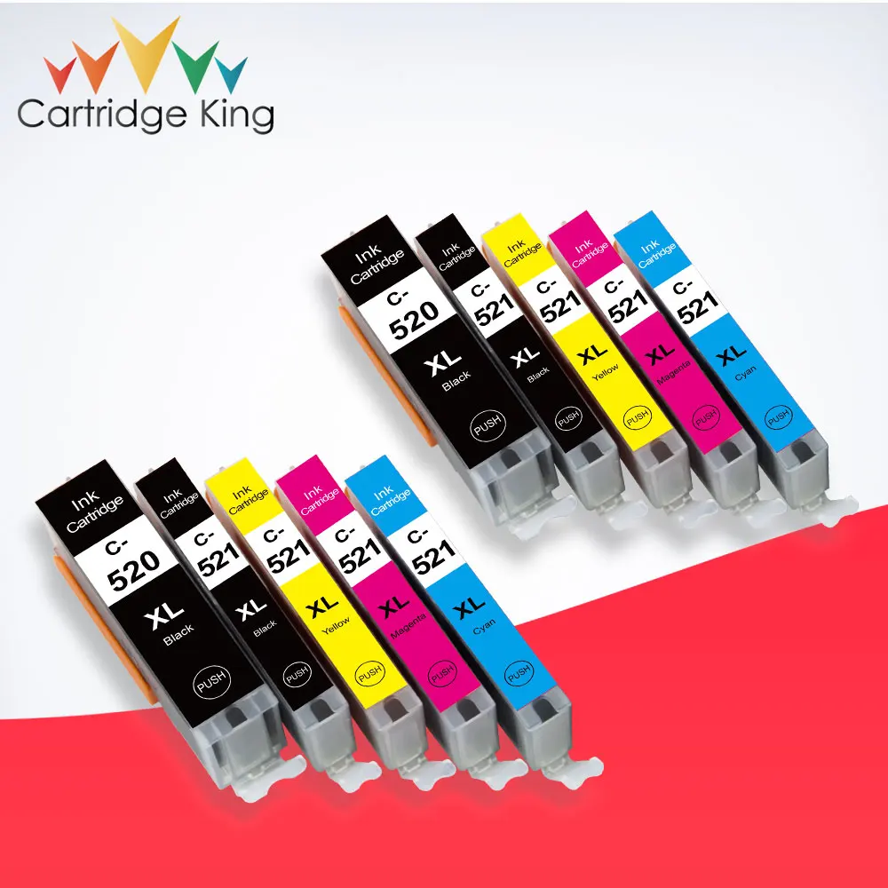 10PK Ink Cartridge PGI 520 CLI 521 for Canon PIXMA IP3600 IP4600 IP4700 ...