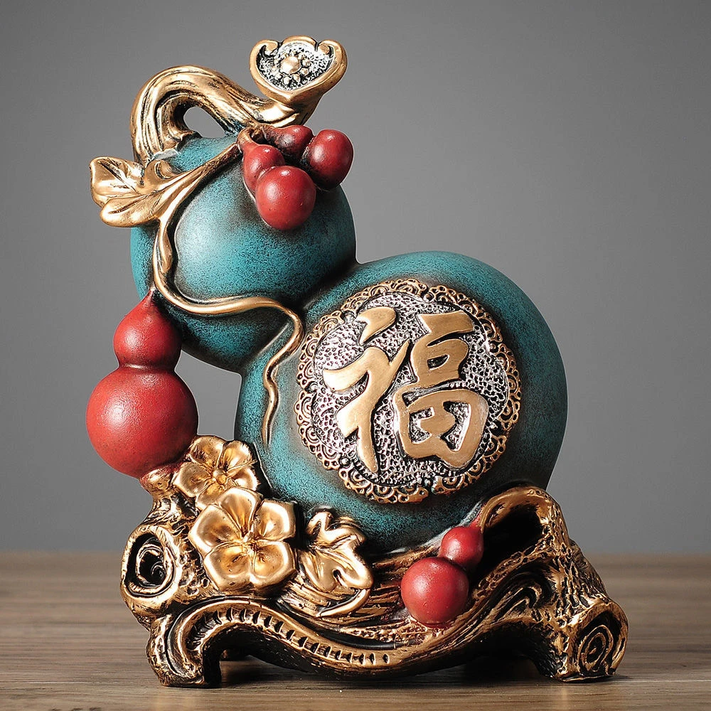 2 Pcs Copper Craft Calabash Adornment Decor Desktop 【税込?送料無料】