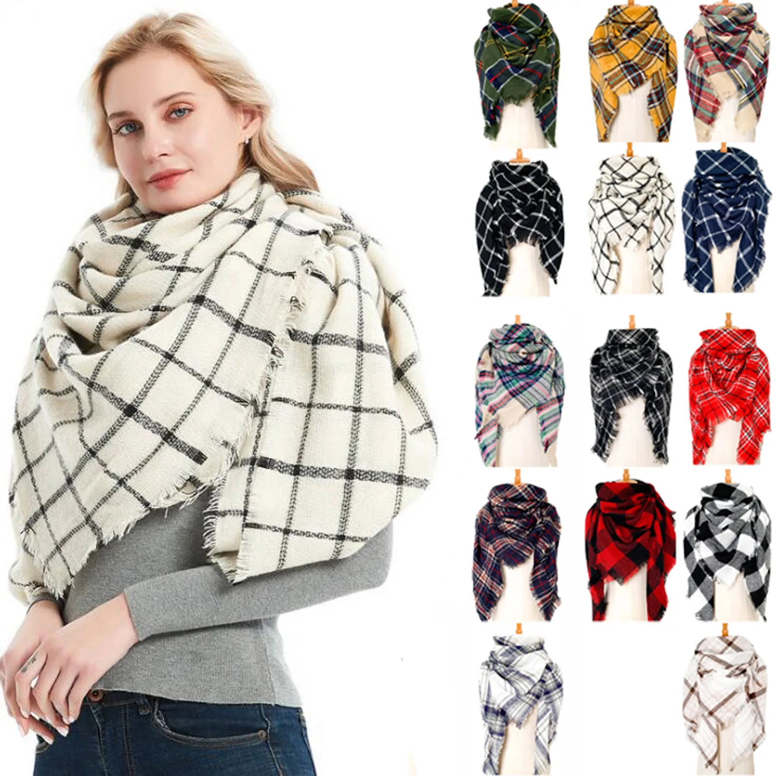 Designer 2020 knitted spring winter women scarf warm cashmere scarves ...
