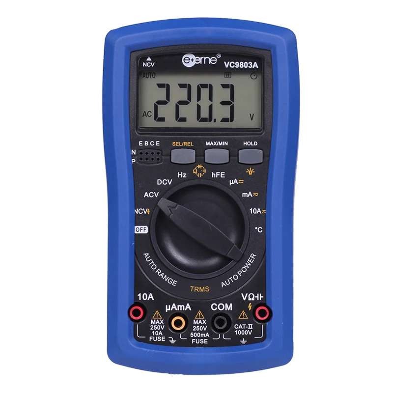 10 Sets VC9803A Digital Multimeter Full protection TRMS auto range ...