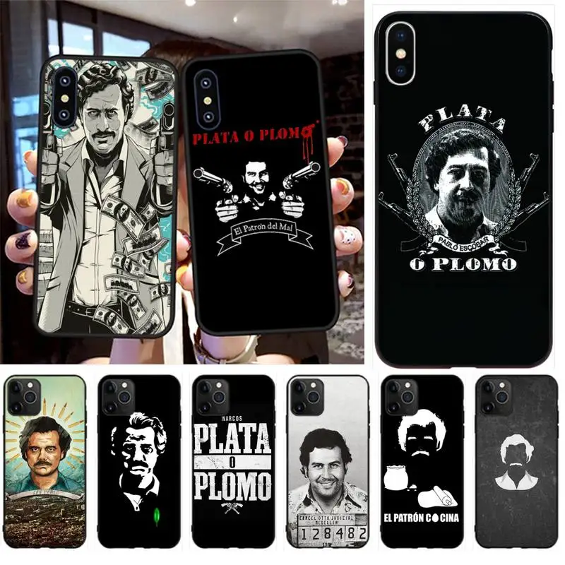 HPCHCJHM Narcos Pablo Escobar Silber Oder Blei DIY Luxus Telefon Fall ...